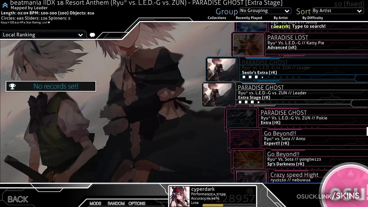 “DDR” osu 皮肤