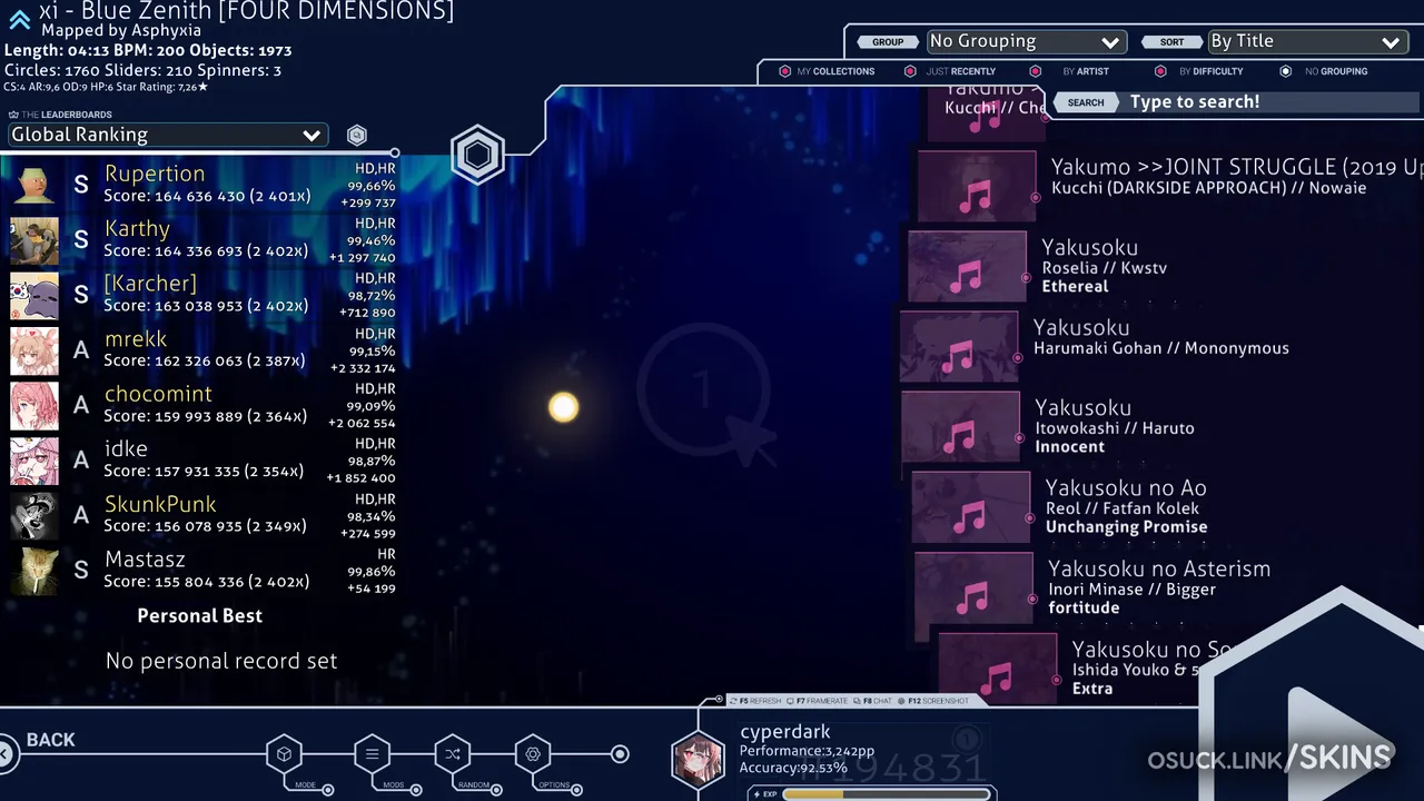 FocusNeo: Focus to the Future v1.0-FlashbackBlue osu skin